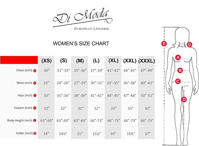 Sizing Guide | Di Moda European Llingerie – Di Moda Lingerie